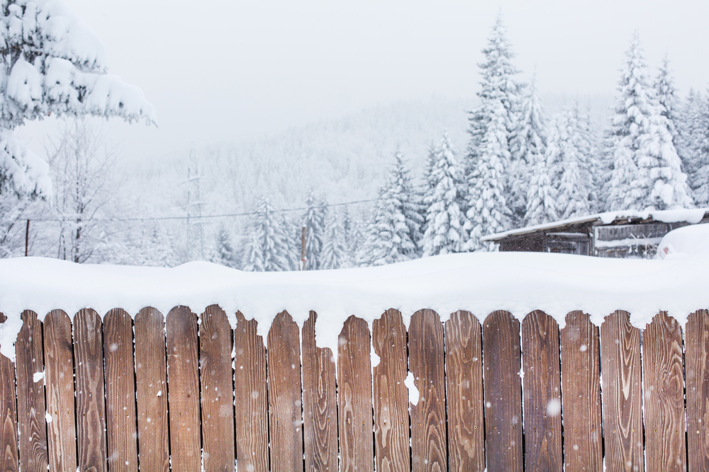 Winter Fence in Shropshire - Weston Sawmill and Nursery
